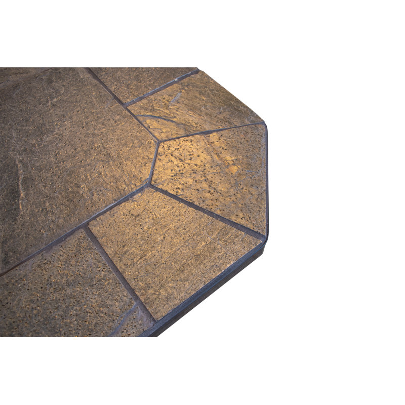 Dominus Heat Corner Hearth Pad - Natural Silver Slate | Wayfair