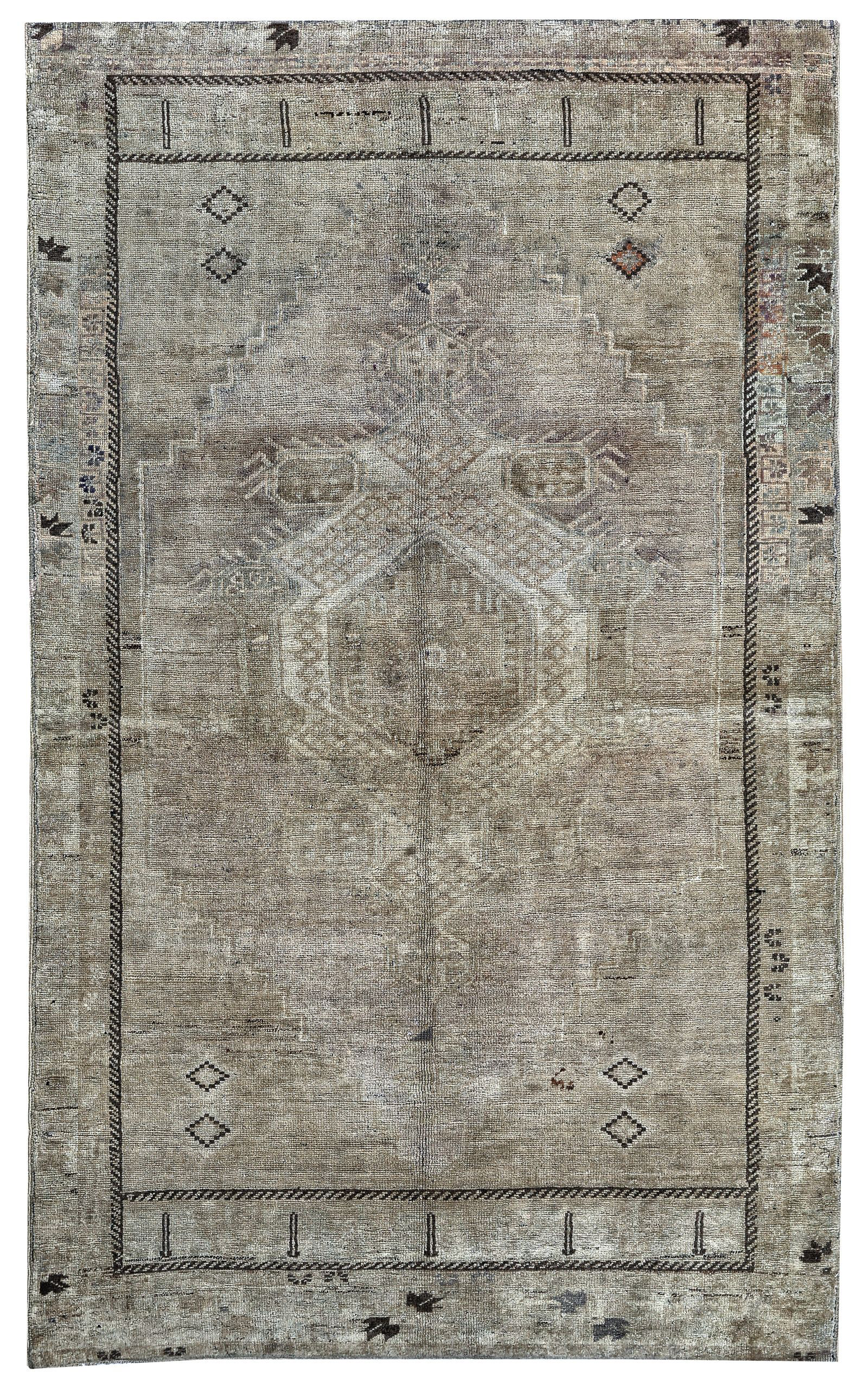 One Allium Way 5X8 Vintage Anatolian Handmade Dowry Distressed Turkish ...