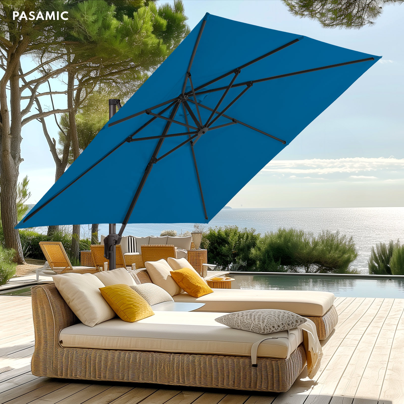 PASAMIC 120'' Cantilever Umbrella | Wayfair