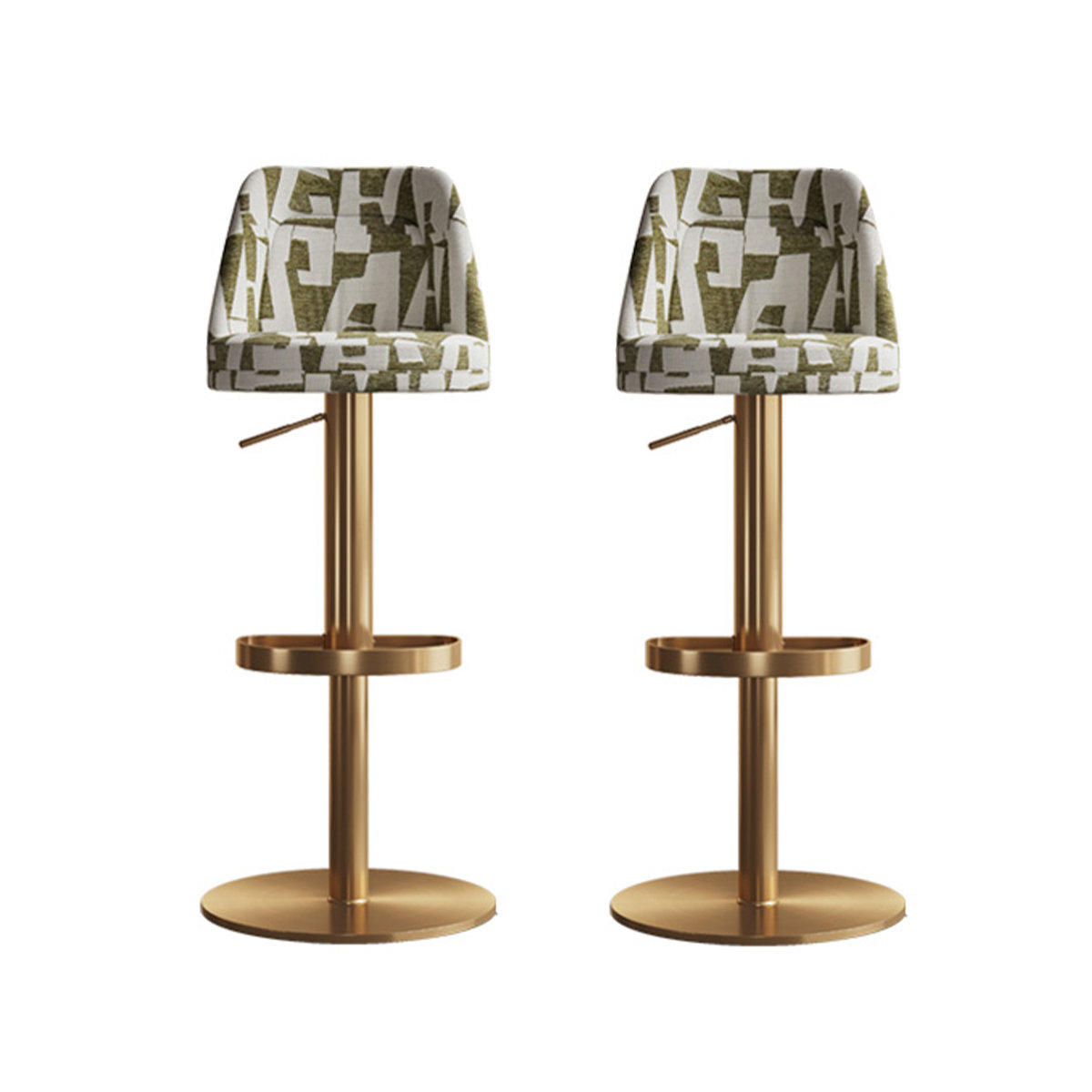 Orren Ellis Modern And Simple Bar Stools With A Height-Adjustable ...