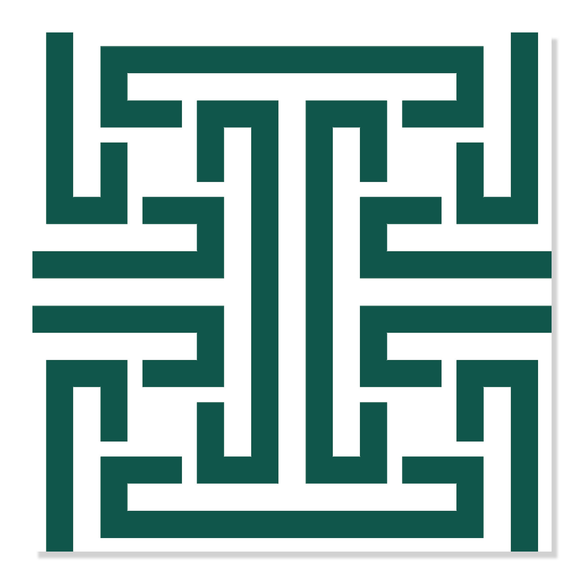 Casa Fine Arts Labrynth Emerald Labyrinth Smooth Peel and Stick Wallpaper Panel | Wayfair