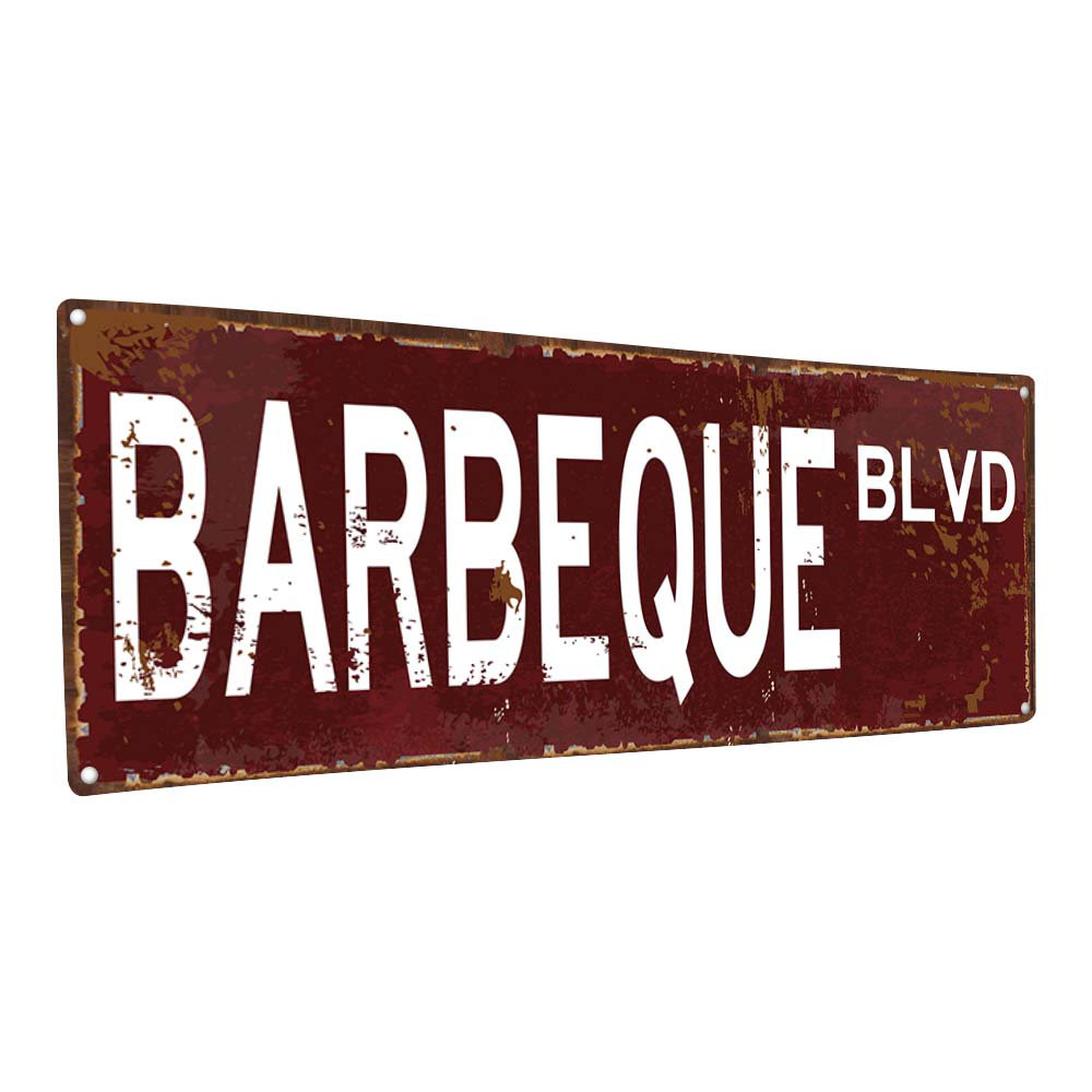 Gracie Oaks Distressed, Rustic Barbeque BLVD Metal Sign - Wayfair Canada