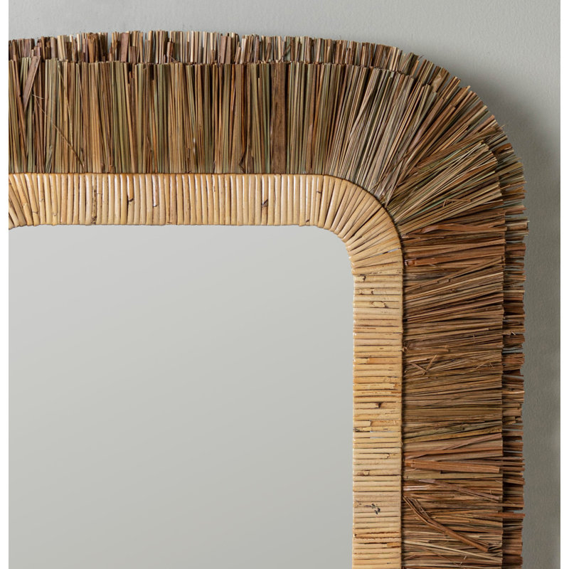 Beachcrest Home Valier Seagrass Rectangle Wall Mirror & Reviews | Wayfair