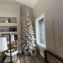 The Holiday Aisle® Johvan Deluxe Pre-Lit Slender Flocked Realistic Fir ...