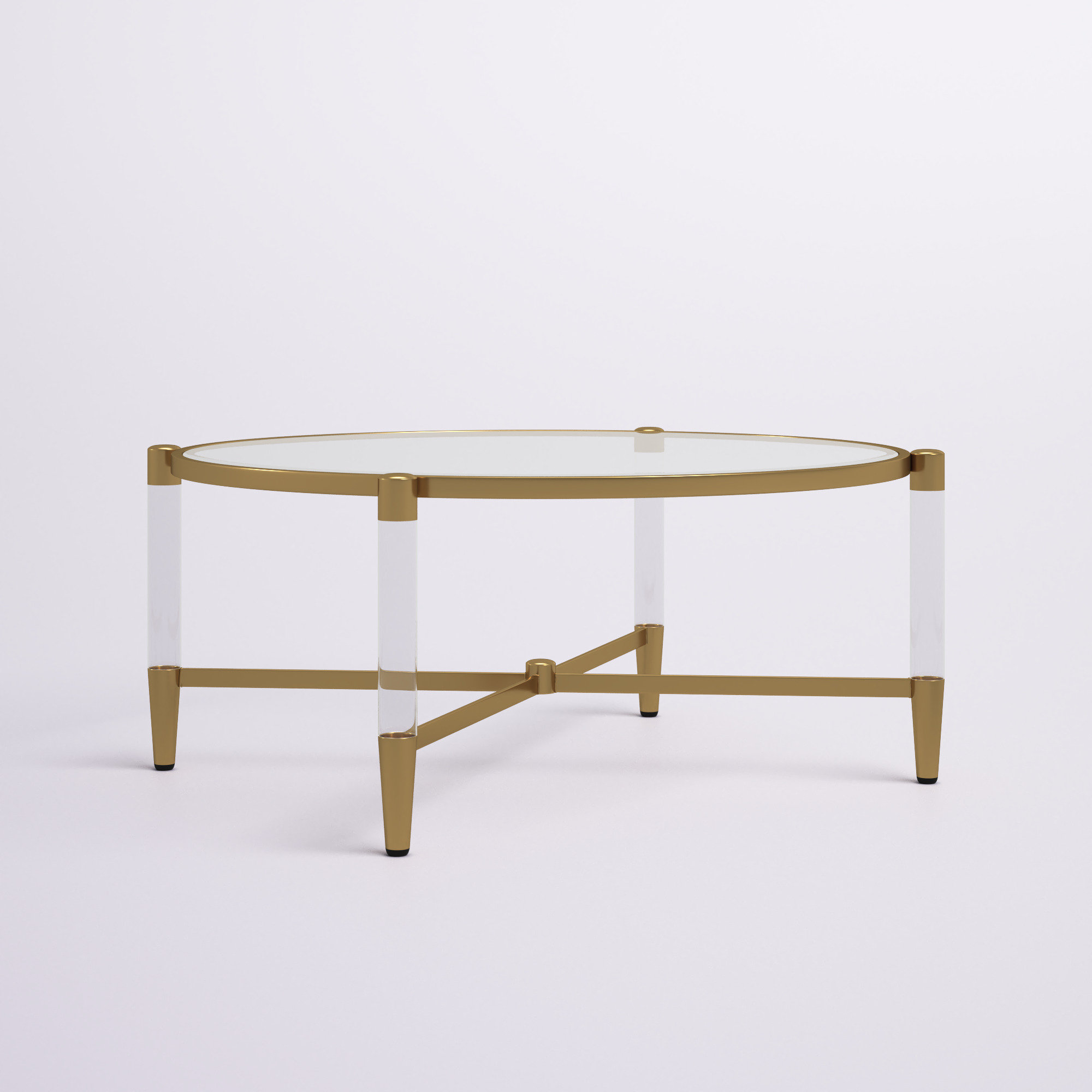 Etta Avenue™ Callie Round Tempered Glass Cocktail Table & Reviews | Wayfair