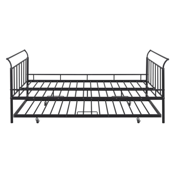 Red Barrel Studio® Ansal Metal Daybed with Trundle | Wayfair