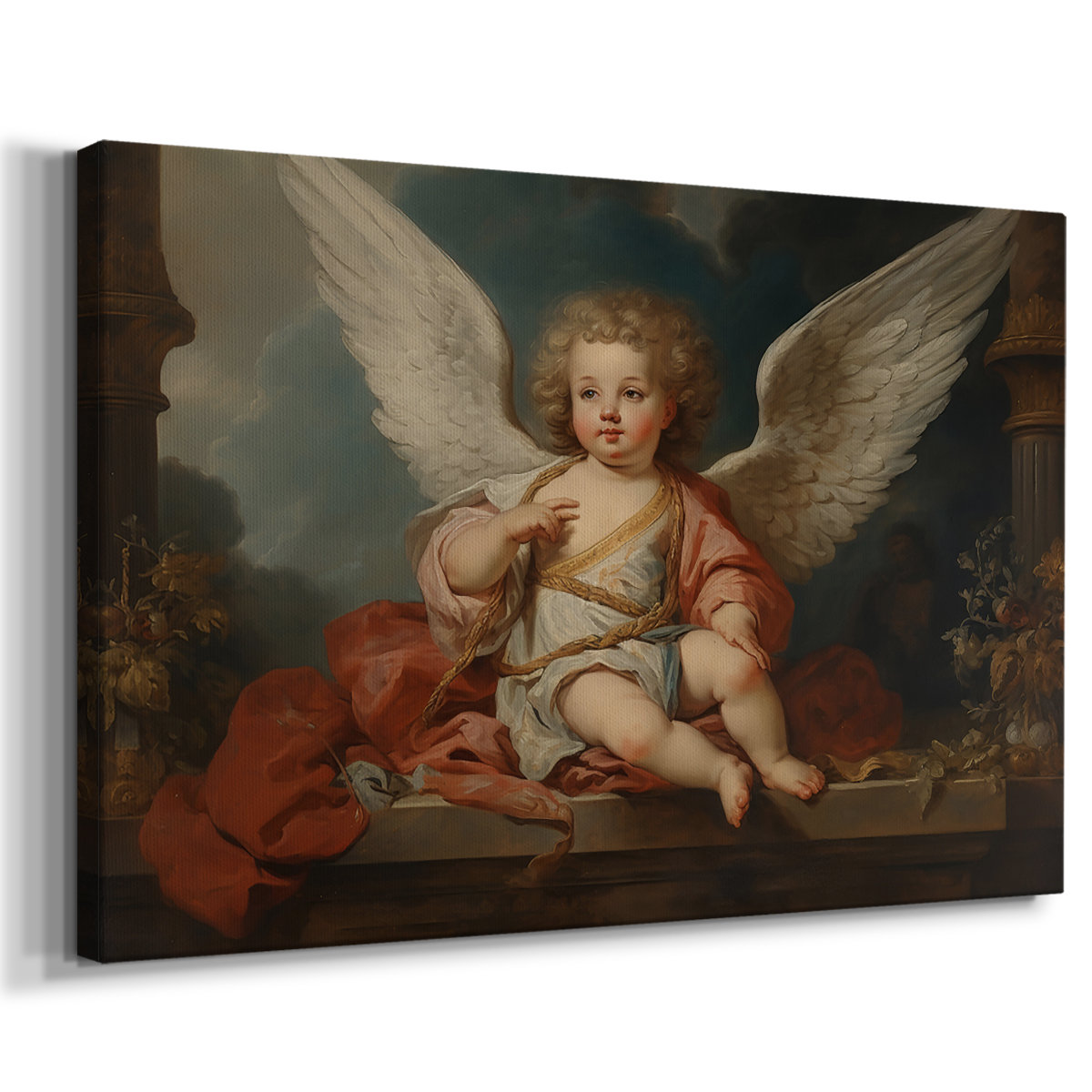 Fleur De Lis Living Angels From Above-XLII -Gallery Wrapped Cavas | Wayfair