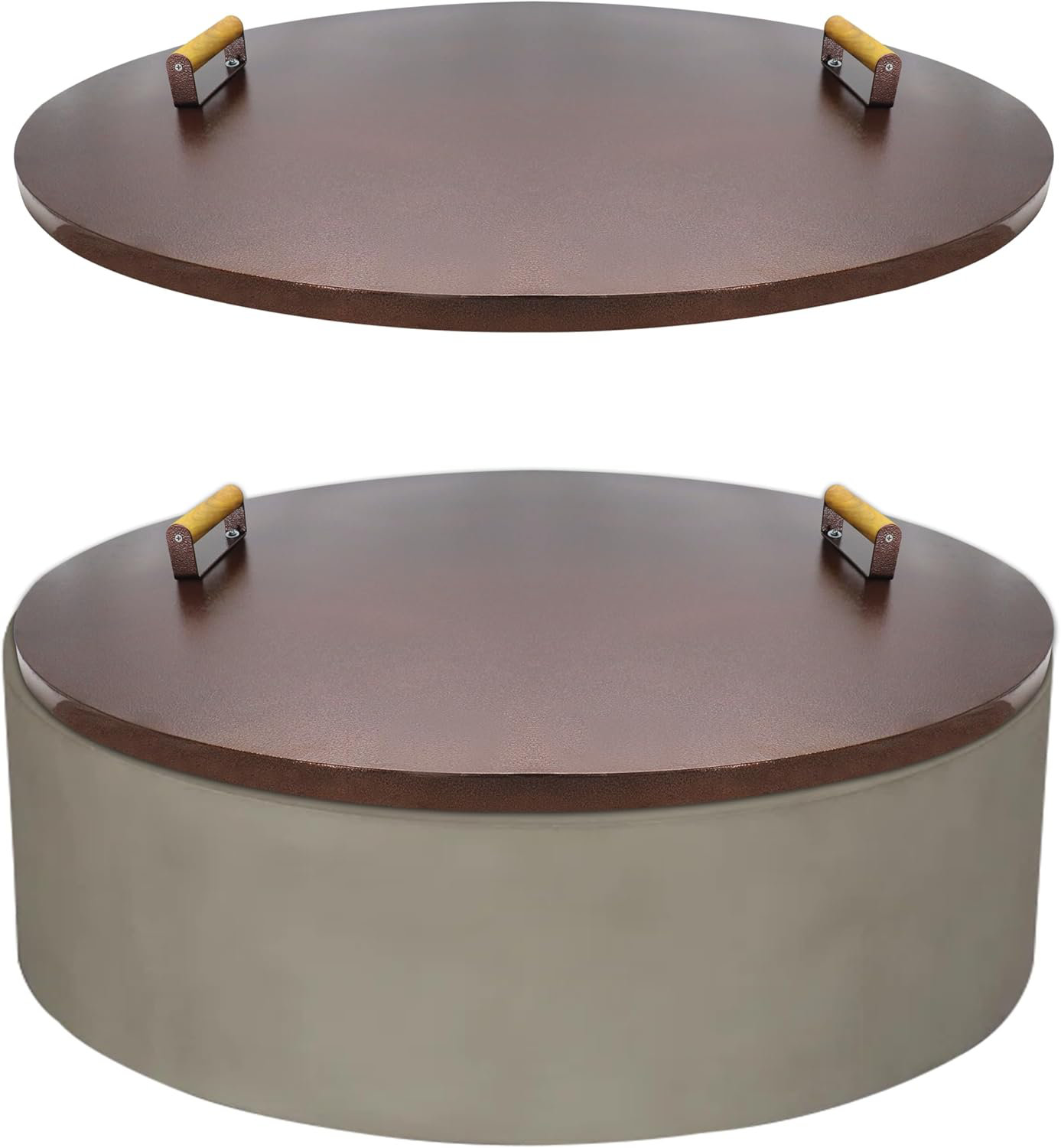 Arlmont & Co. Outdoor Fire Pit Lid - Powder Coated 16 Gauge Carbon ...