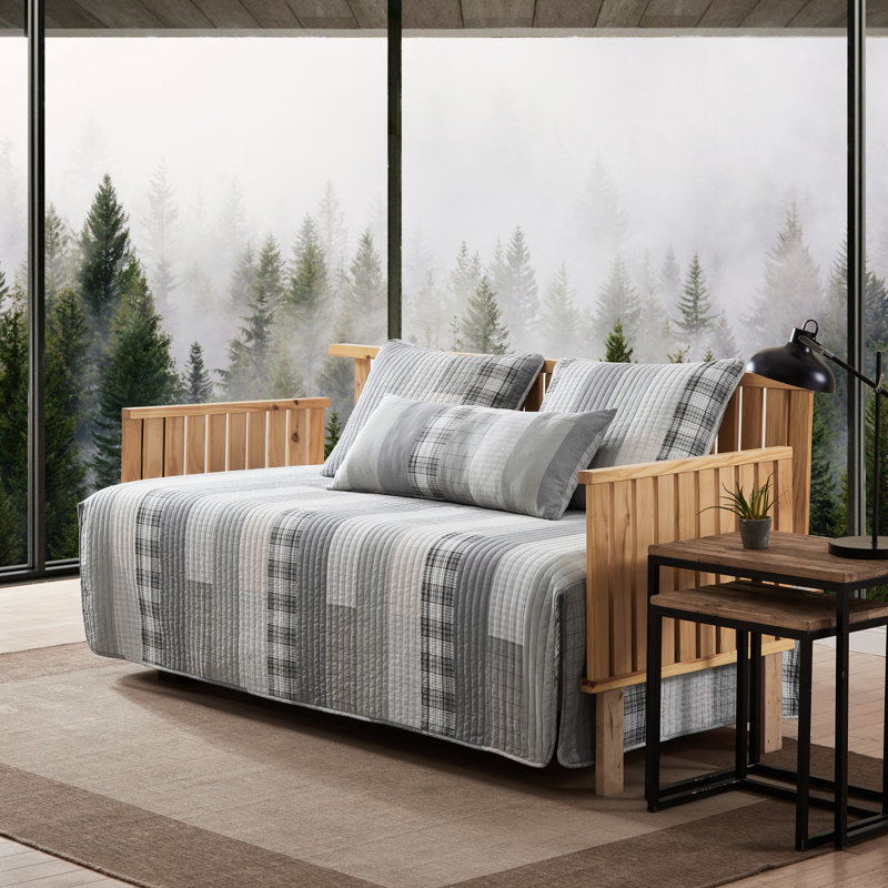 Eddie Bauer Fairview Grey Cotton 4 Piece Daybed Cover Set & Reviews ...