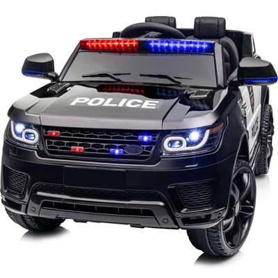 Outfunny 24V 4WD Ride on Police Car, Kids Ride on Toy Truck with Remote ...