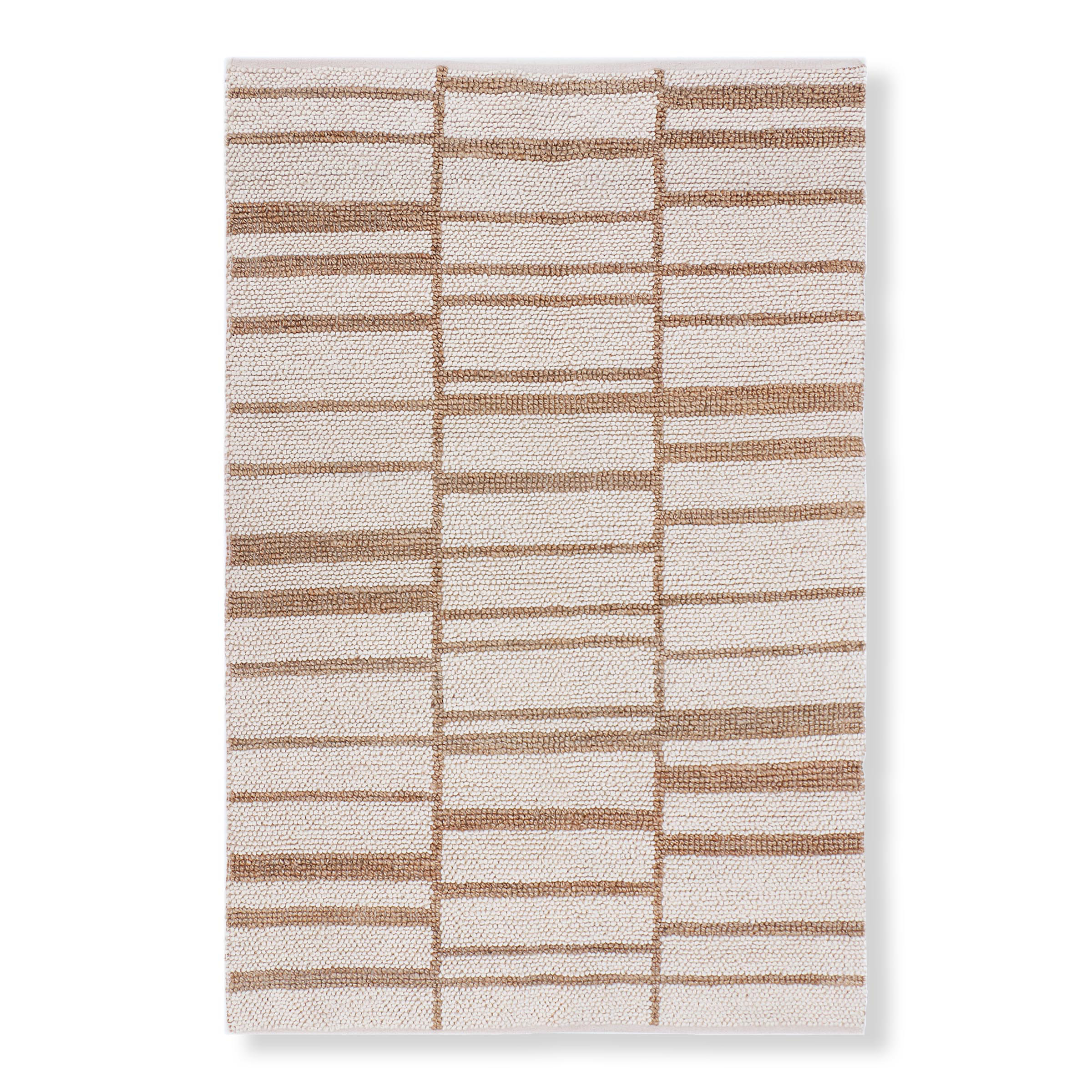 LOOMY Handmade Handwoven Wool Area Rug in Natural | Perigold