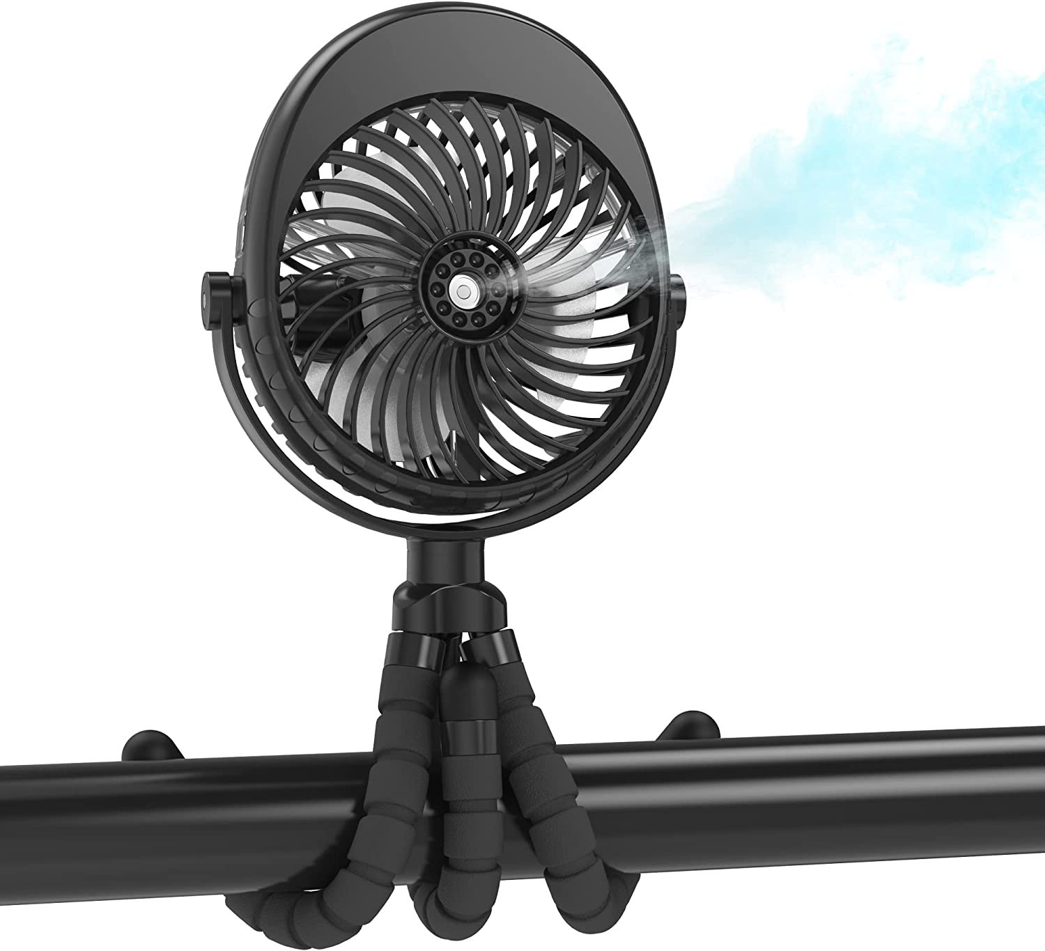 CG INTERNATIONAL TRADING Misting Stroller Fan, 2500Mah Battery Powered ...