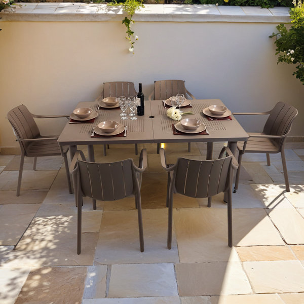 Nardi Rectangular 6 - Person 220cm Long Dining Set | Wayfair.co.uk