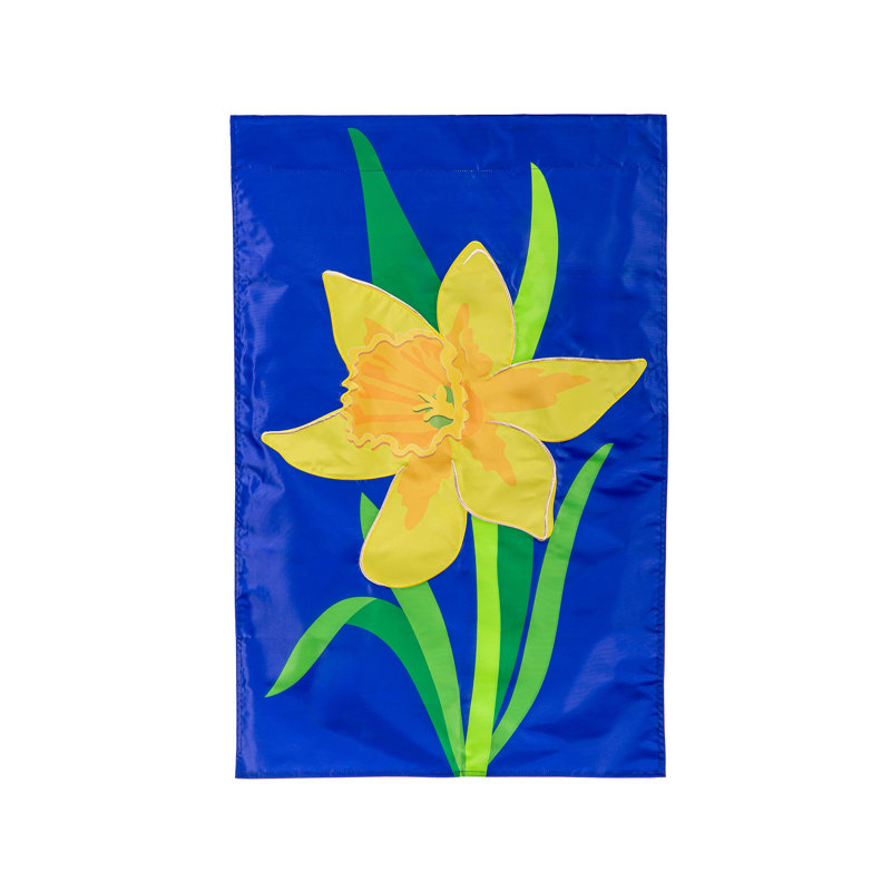 Winston Porter Daffodil Basic Applique House Flag | Wayfair