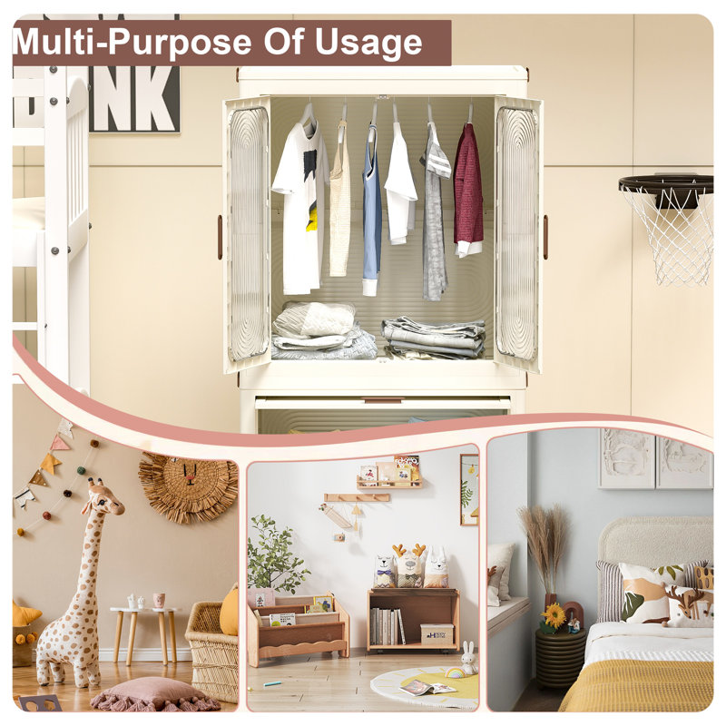 Ebern Designs Portable Wardrobe Closet | Wayfair