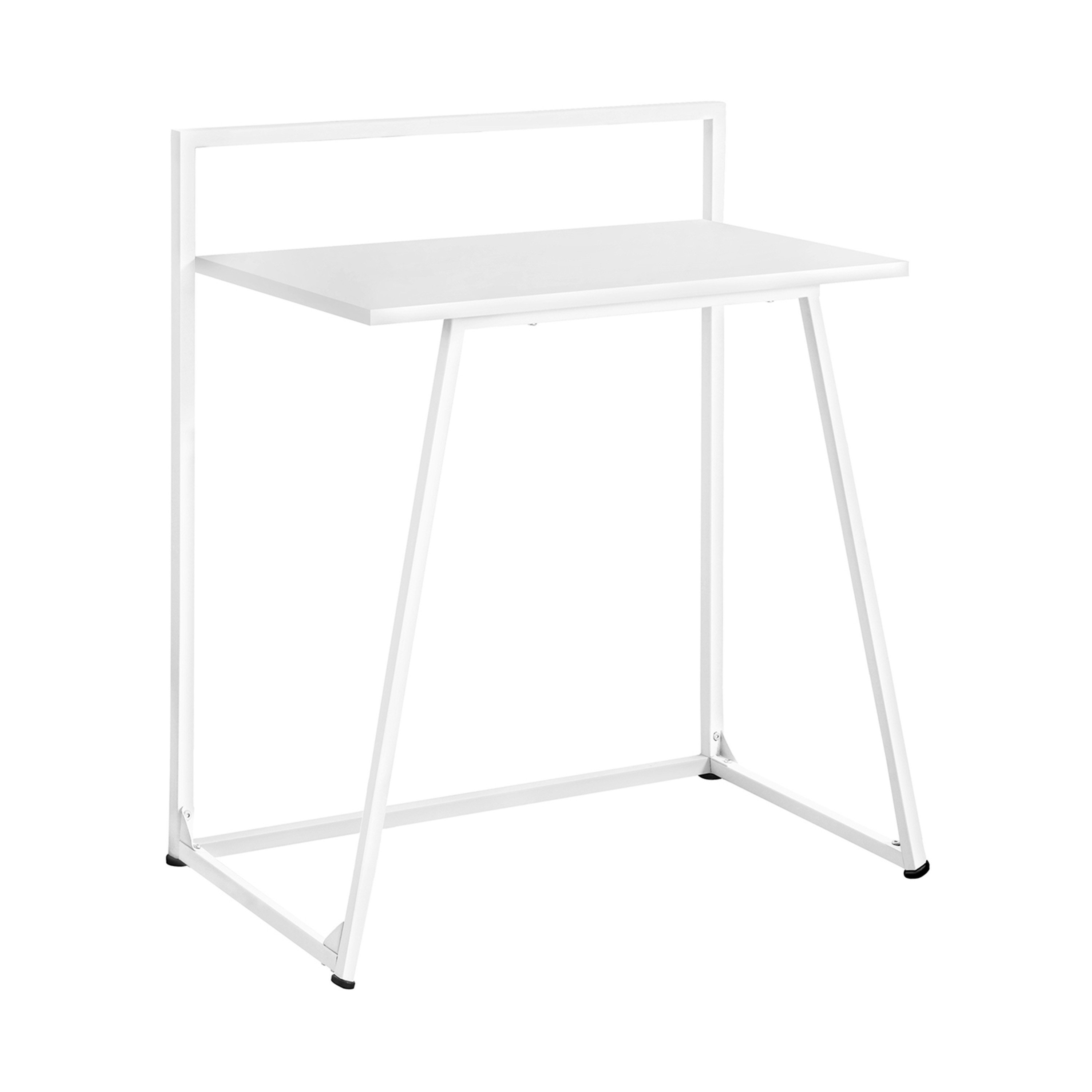 Benjara Mori Computer Writing Desk, 30 Inch Laminate Top, Angled Metal ...