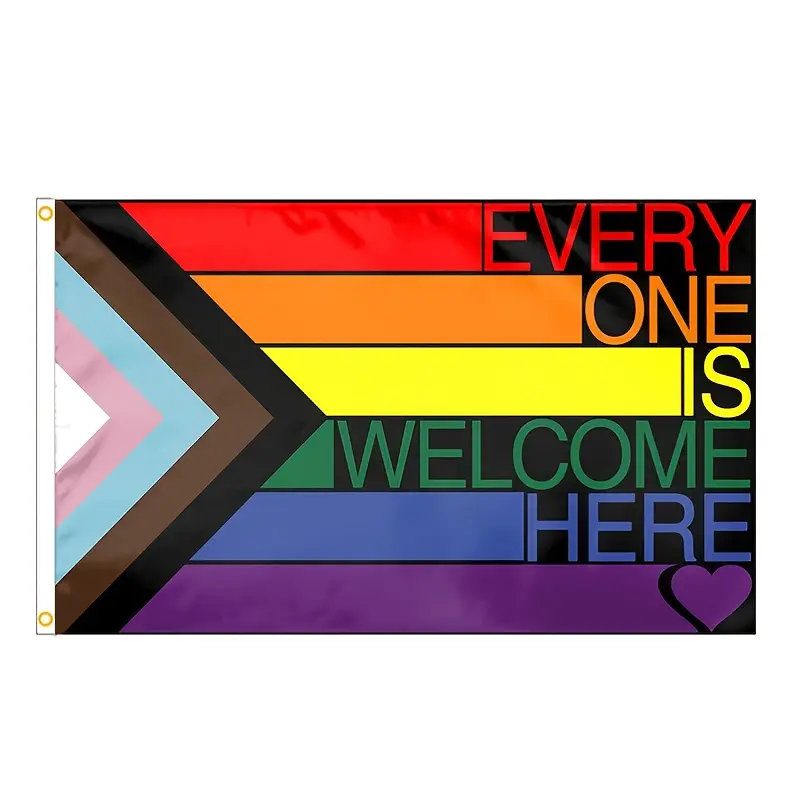 Trinx 2pcs Progress Rainbow Pride Flag 3x5FT 35.43X59.06inch Rainbow ...