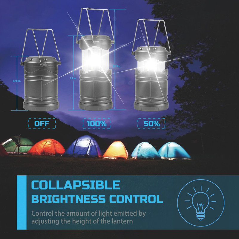 DRIOFA LED Portable Collapsible Camping Lantern,Lamp Survival Kit Gear ...