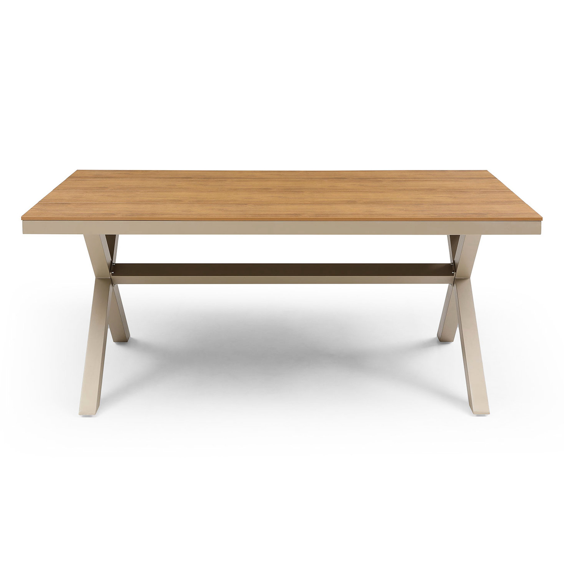 Latitude Run® 71.91inch Rectangular Patio Dining Table With Aluminum ...