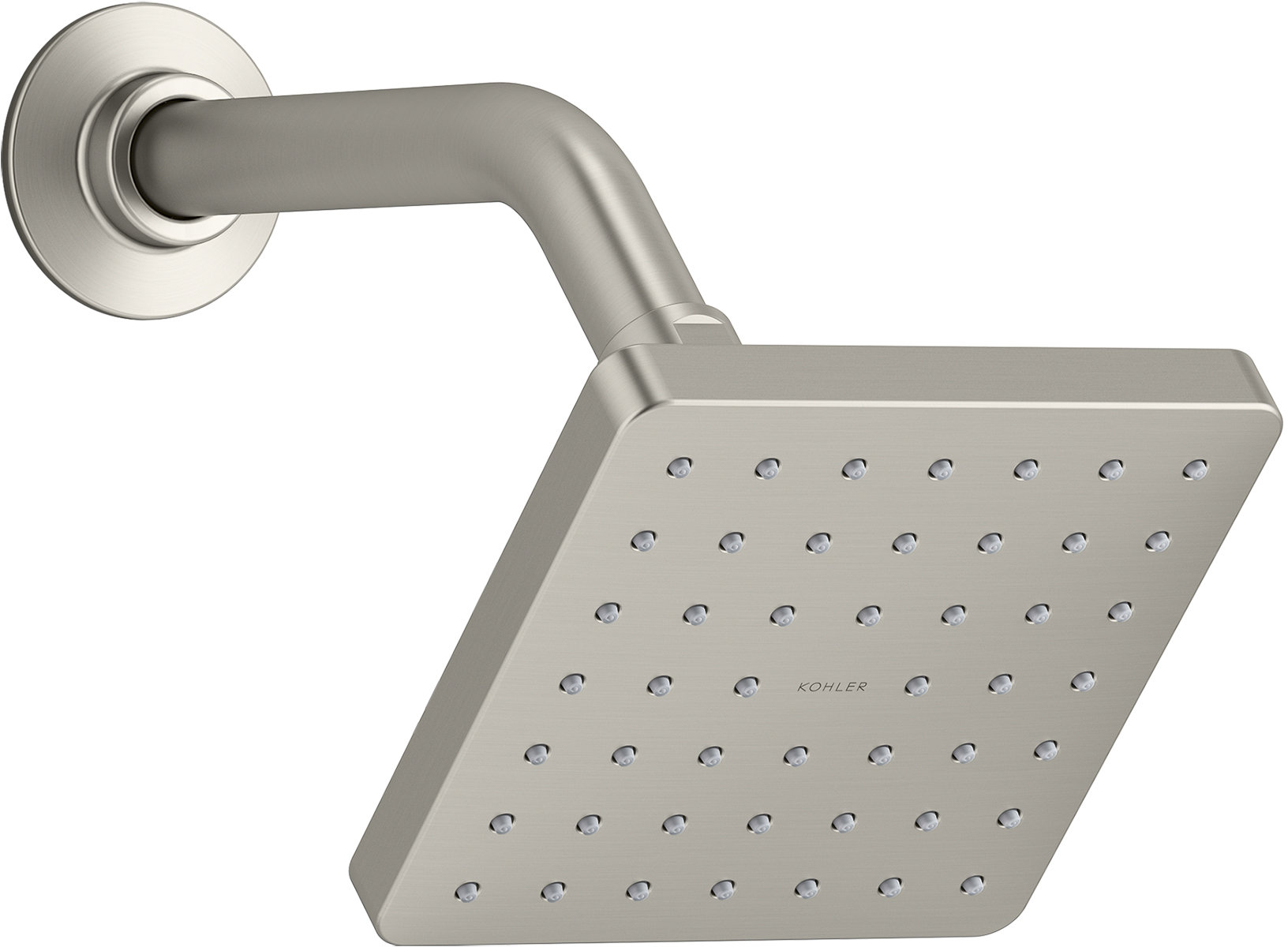 Kohler Parallel Single-Function Square Showerhead, Shower Head with One ...