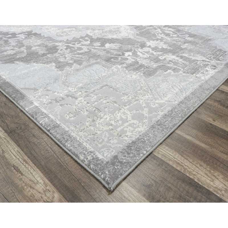 CosmoLiving by Cosmopolitan Delancey Vintage Gray Rug & Reviews | Wayfair