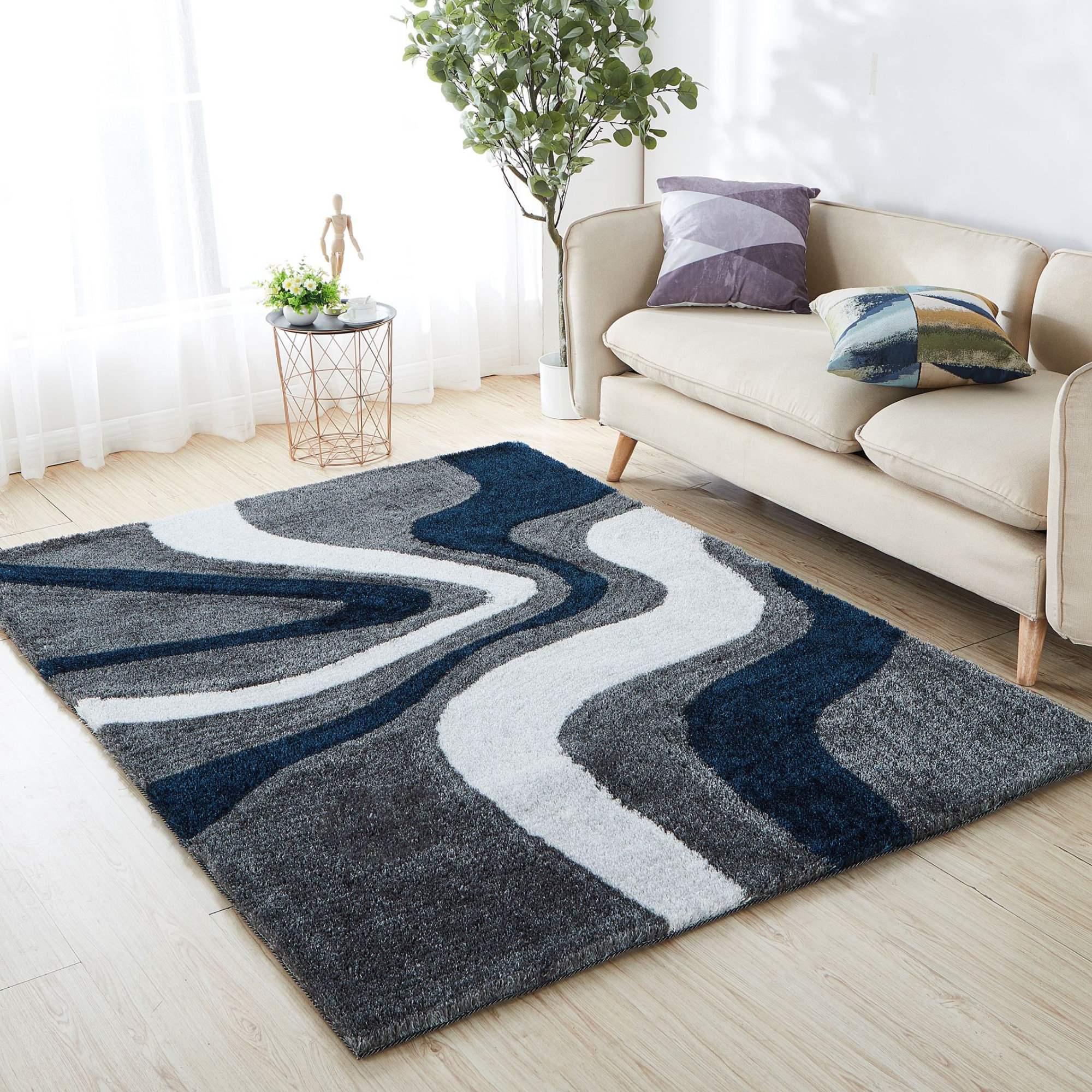 Brayden Studio "Daeyon Collection" Soft Pile Hand Tufted Shag Area Rug ...