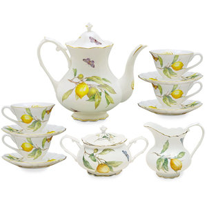 Grace's Tea Ware 11 Piece Porcelain Tea Set & Reviews | Wayfair