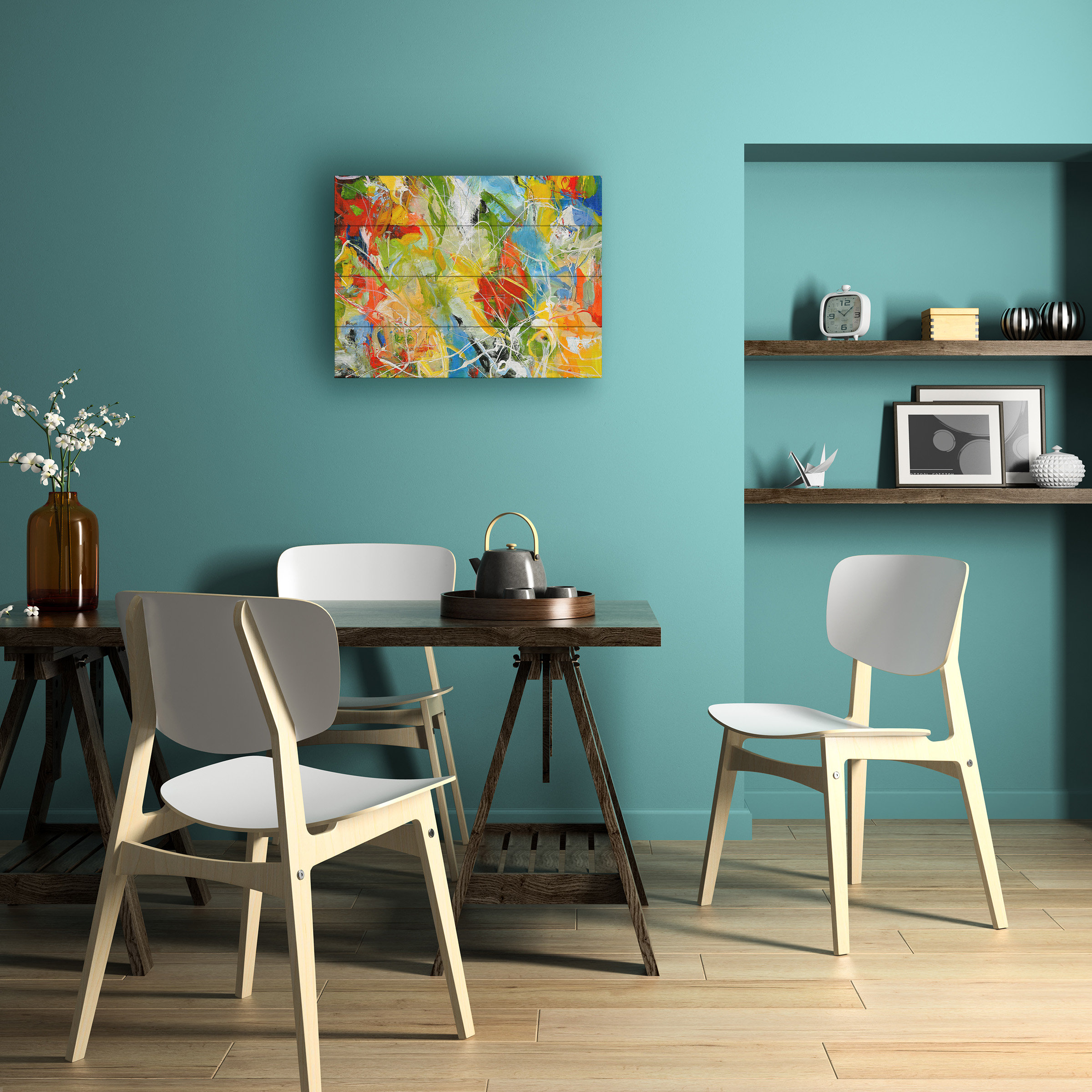 Winston Porter Design Fabrikken Color Catch Wood Slat Art | Wayfair