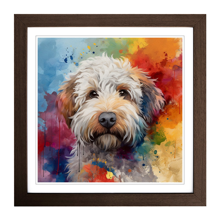 Marlow Home Co. Labradoodle Color Field Painting - Print | Wayfair.co.uk