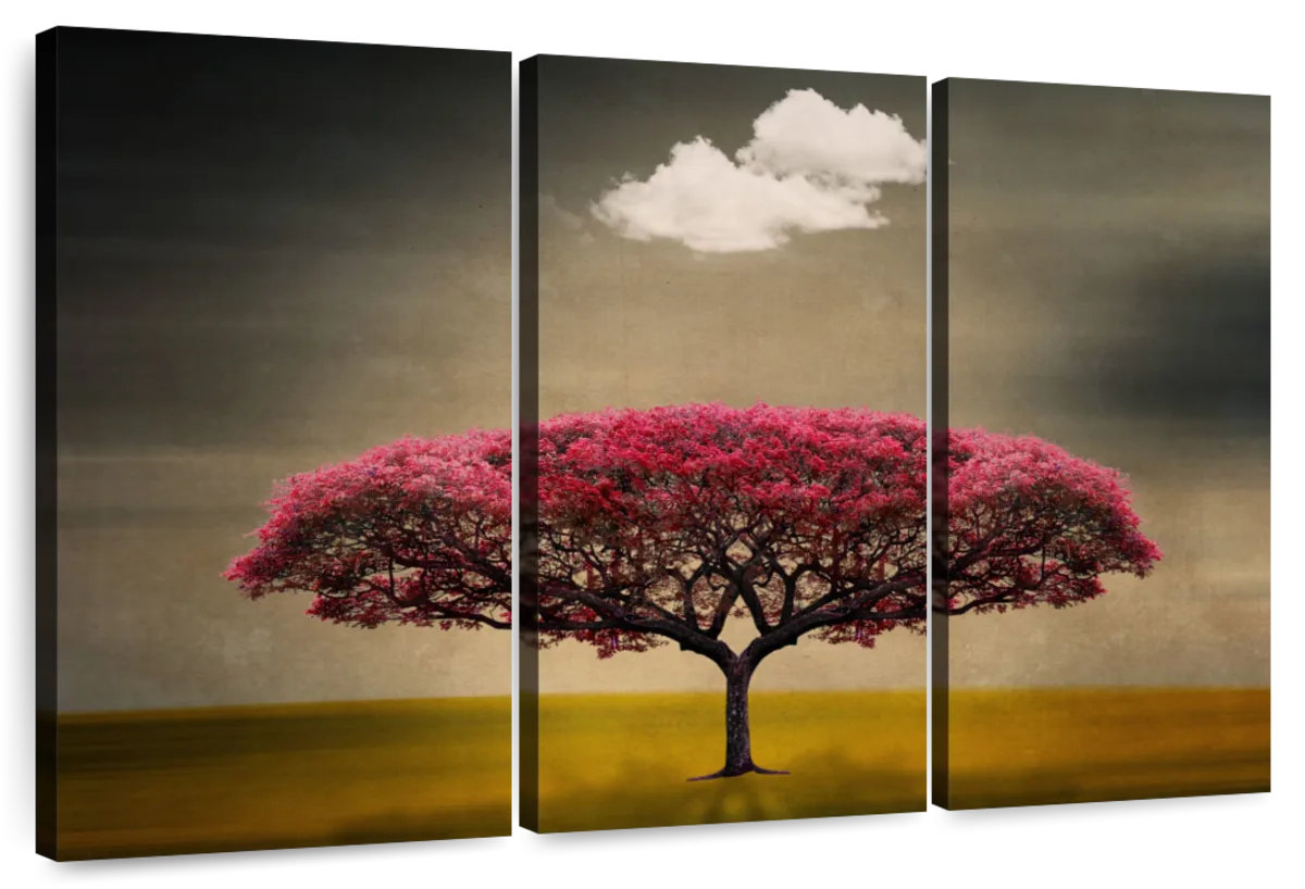 Millwood Pines Alvord, nuages au-dessus d'un arbre rouge - Wayfair Canada