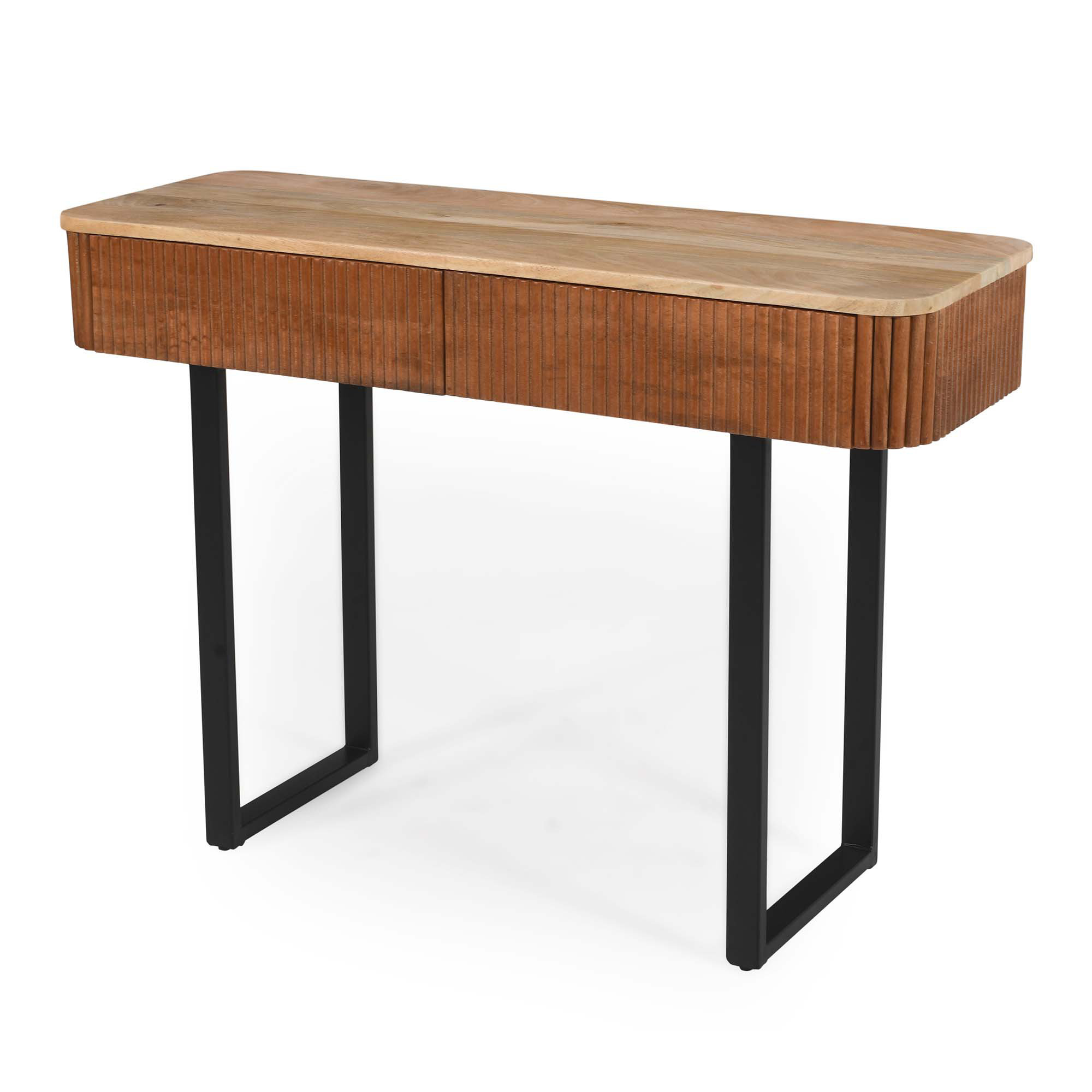 Latitude Run® Modern Solid Wood Entryway Console Table With Fluted ...