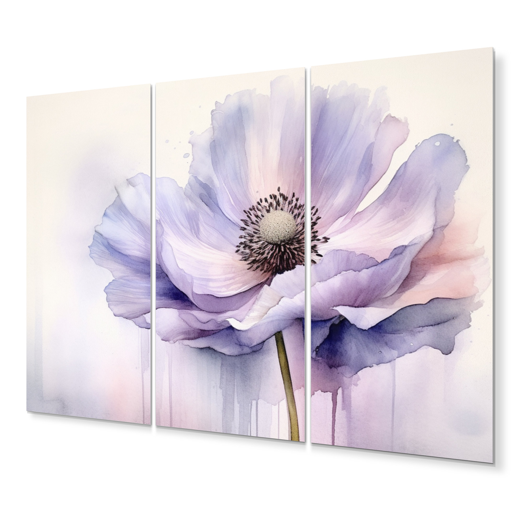 DesignArt Purple Peony Perfection " Purple Peony Perfection " 3 ...