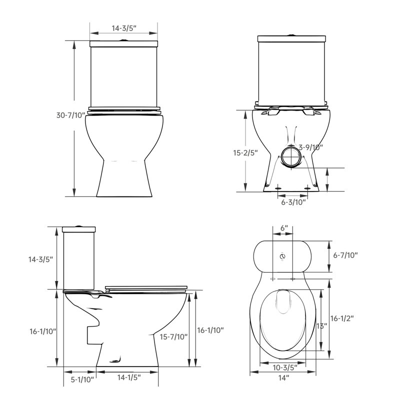SUPERFLO Upflush Toilet System with Powerful 600W Macerator Pump ...
