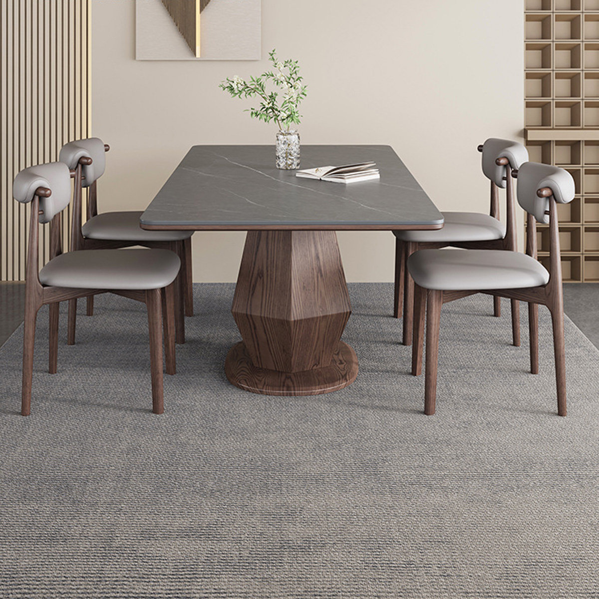 ASS Comfort Zone Household Modern Rectangular Dining Table Rectangular ...