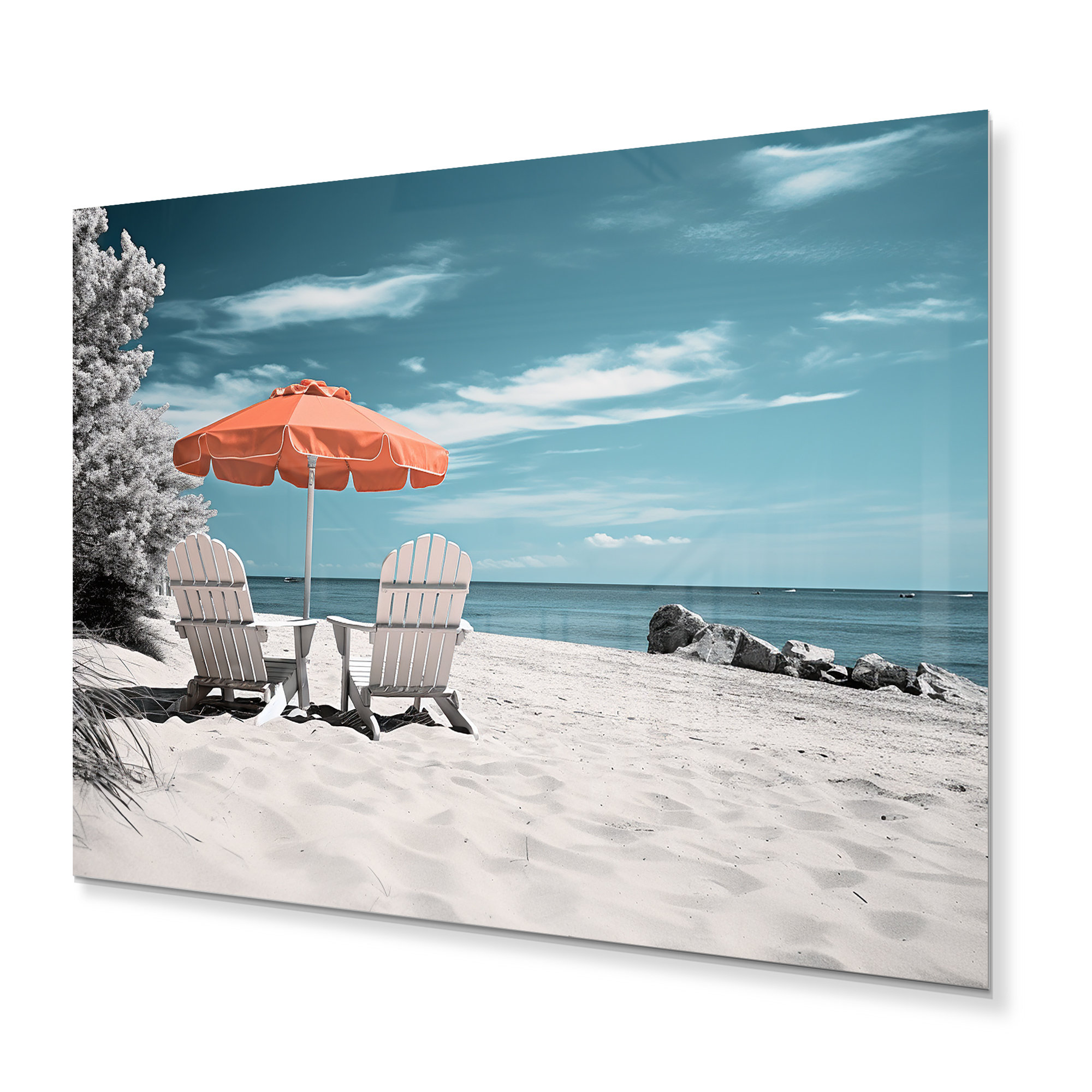 Dovecove Beach Seaside Nostalgia Black I - Nautical & Beach Metal Wall ...