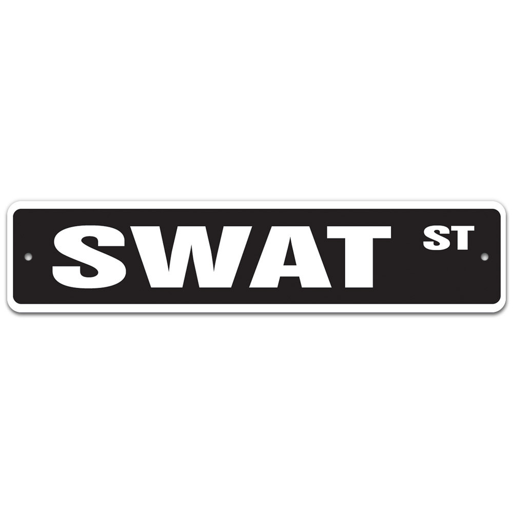 East Urban Home SWAT Aluminum Street Sign New Team Metal Sign Police ...