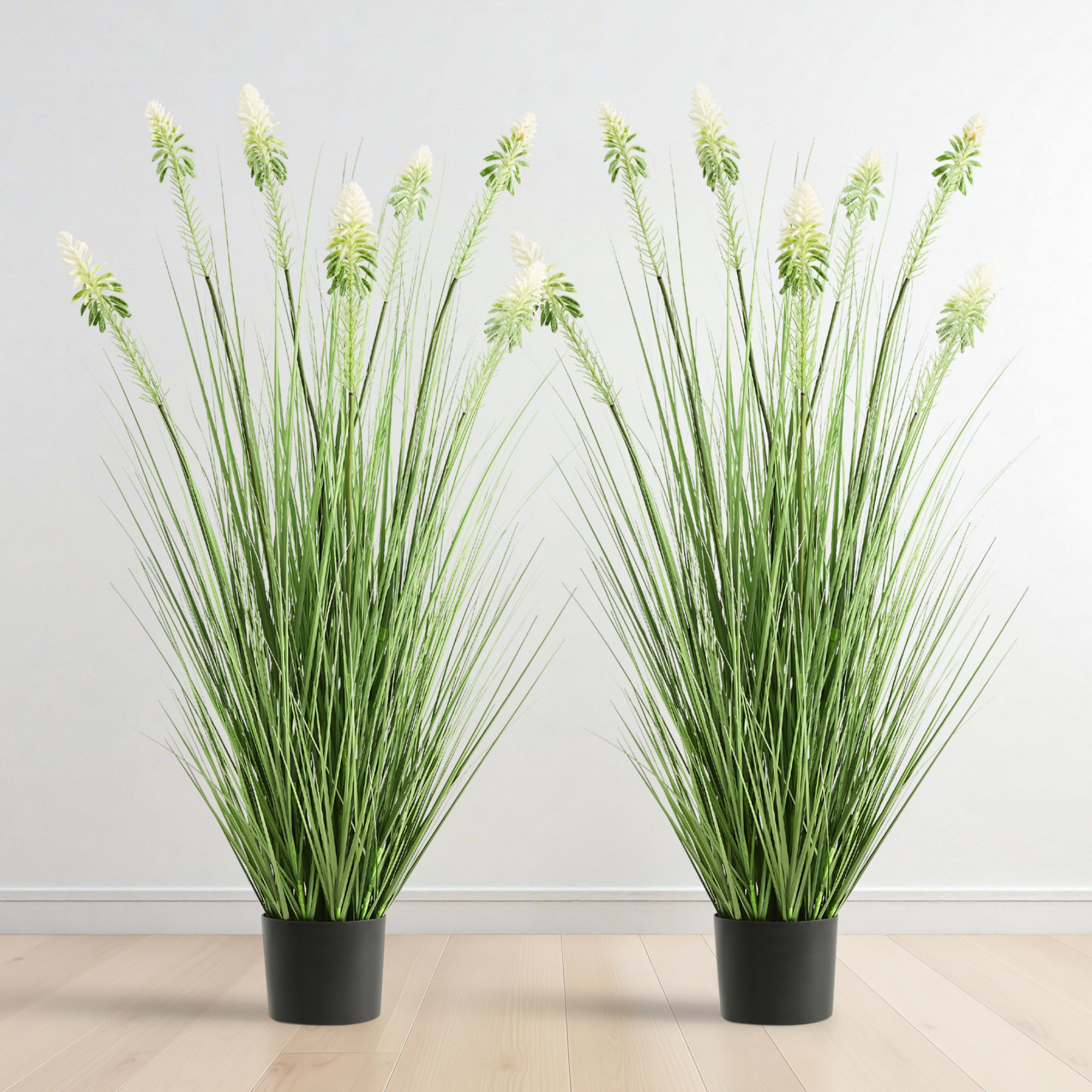 Latitude Run® 48in-4ft Artificial Horsetail Reed Grass with White ...