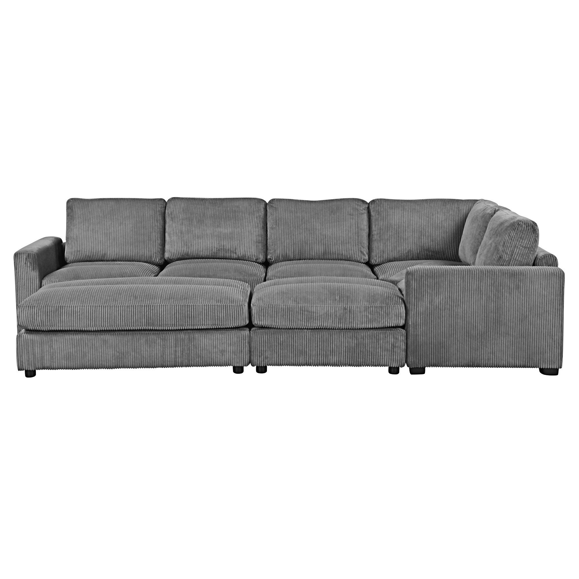 Latitude Run® 121.3" Sectional Couch Sofa Bed Modular Sofa With Two ...