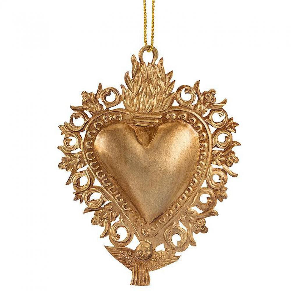 The Holiday Aisle® Cutout Edge Flame Heart Hanging Figurine Ornament ...