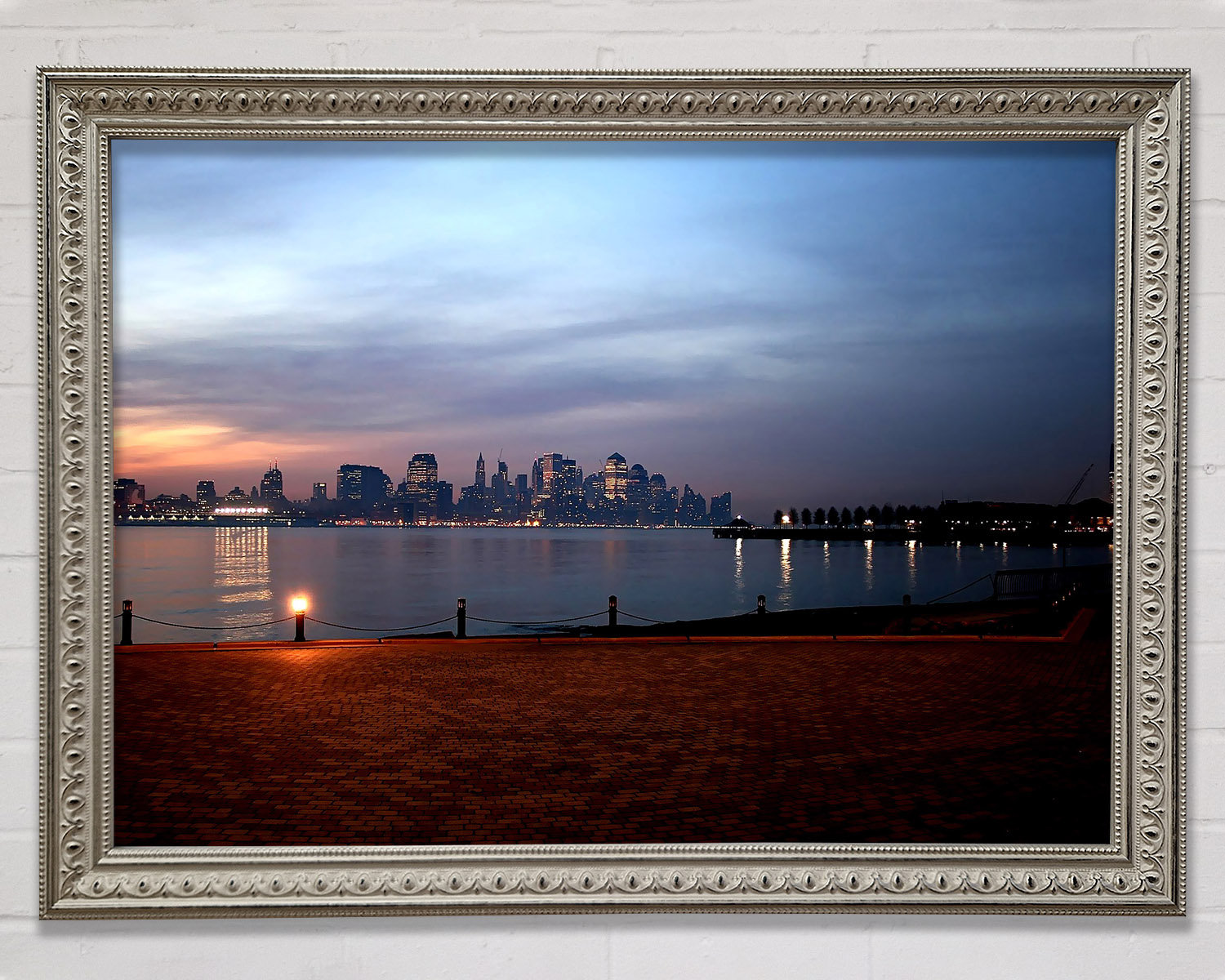 Bright Star City Across The Water - Single Picture Frame Art Prints ...