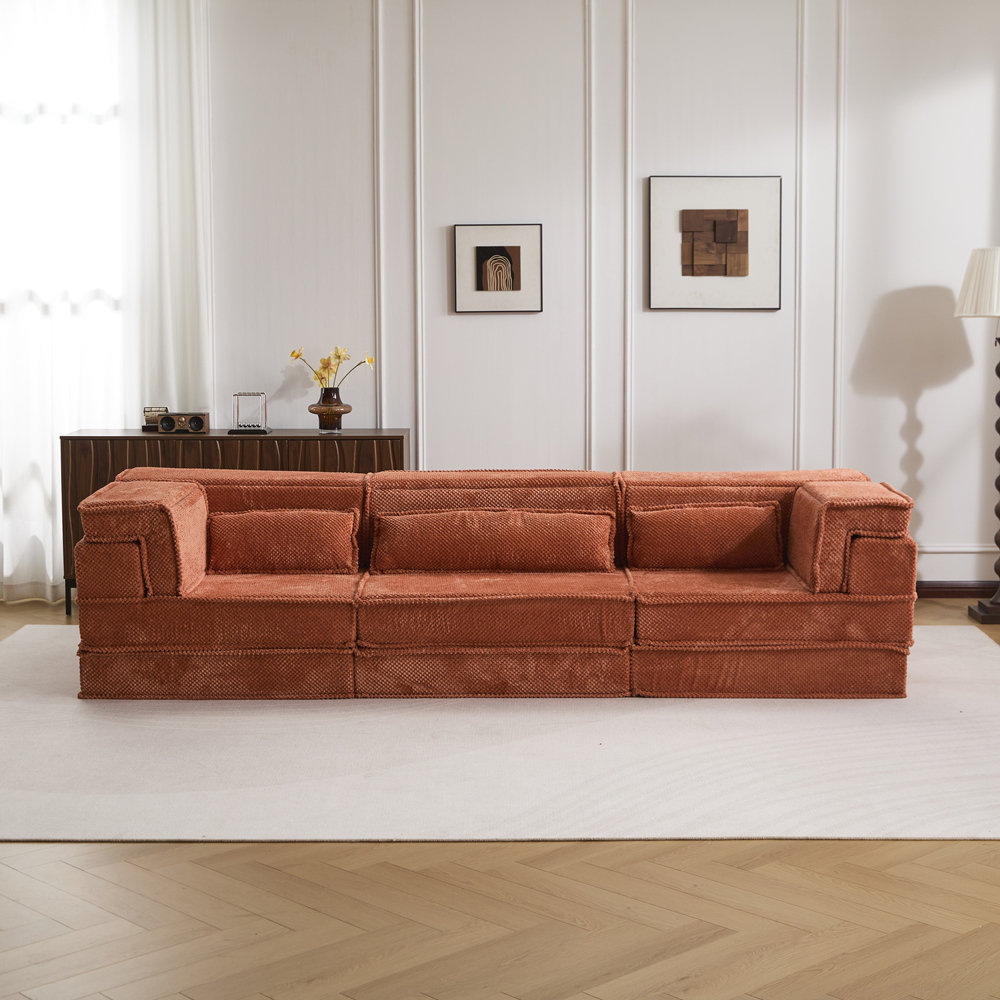 Latitude Run® Compression Mahjong Sofa,Convertible Floor Sofa Bed,DIY ...