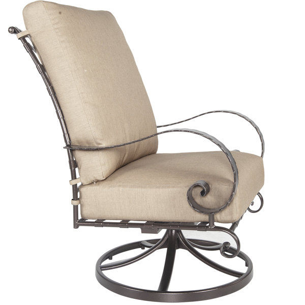 OW Lee Classico High-Back Spring Base Patio Chair with Cushions ...