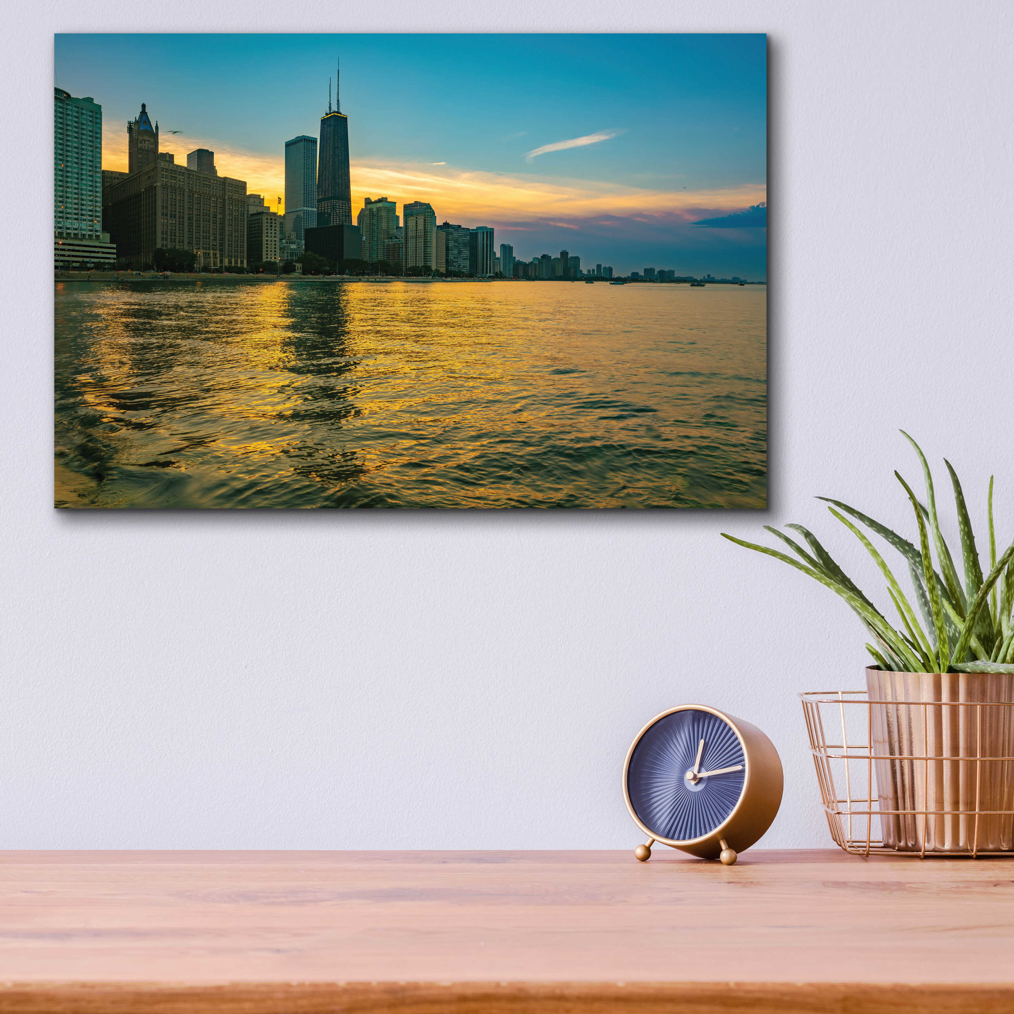 Latitude Run® 'Amazign Sunset In Chicago' By Epic Portfolio, Acrylic ...
