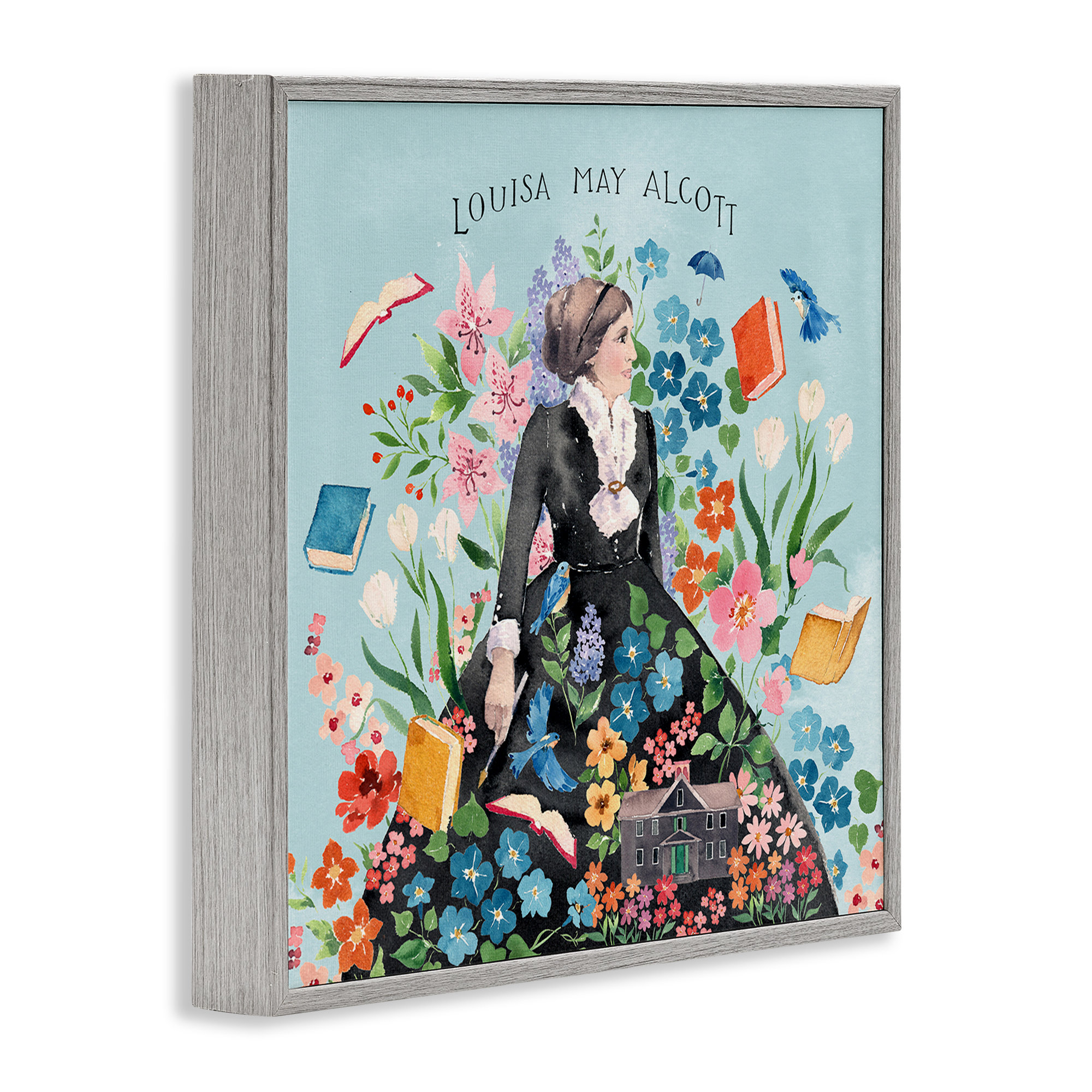 Dakota Fields Louisa May Alcott Portrait Framed Giclee Art by ...