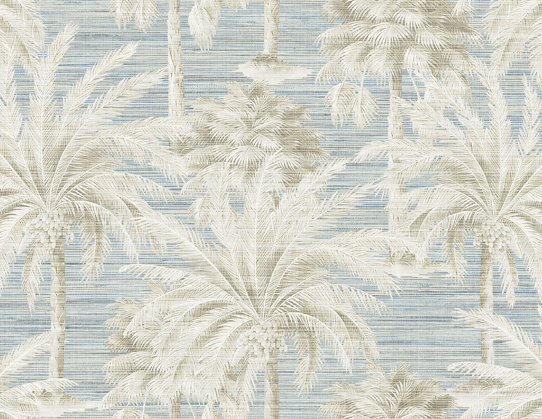 Bayou Breeze , Dream Of Palm Trees Blue Texture 27' L X 27" W ...