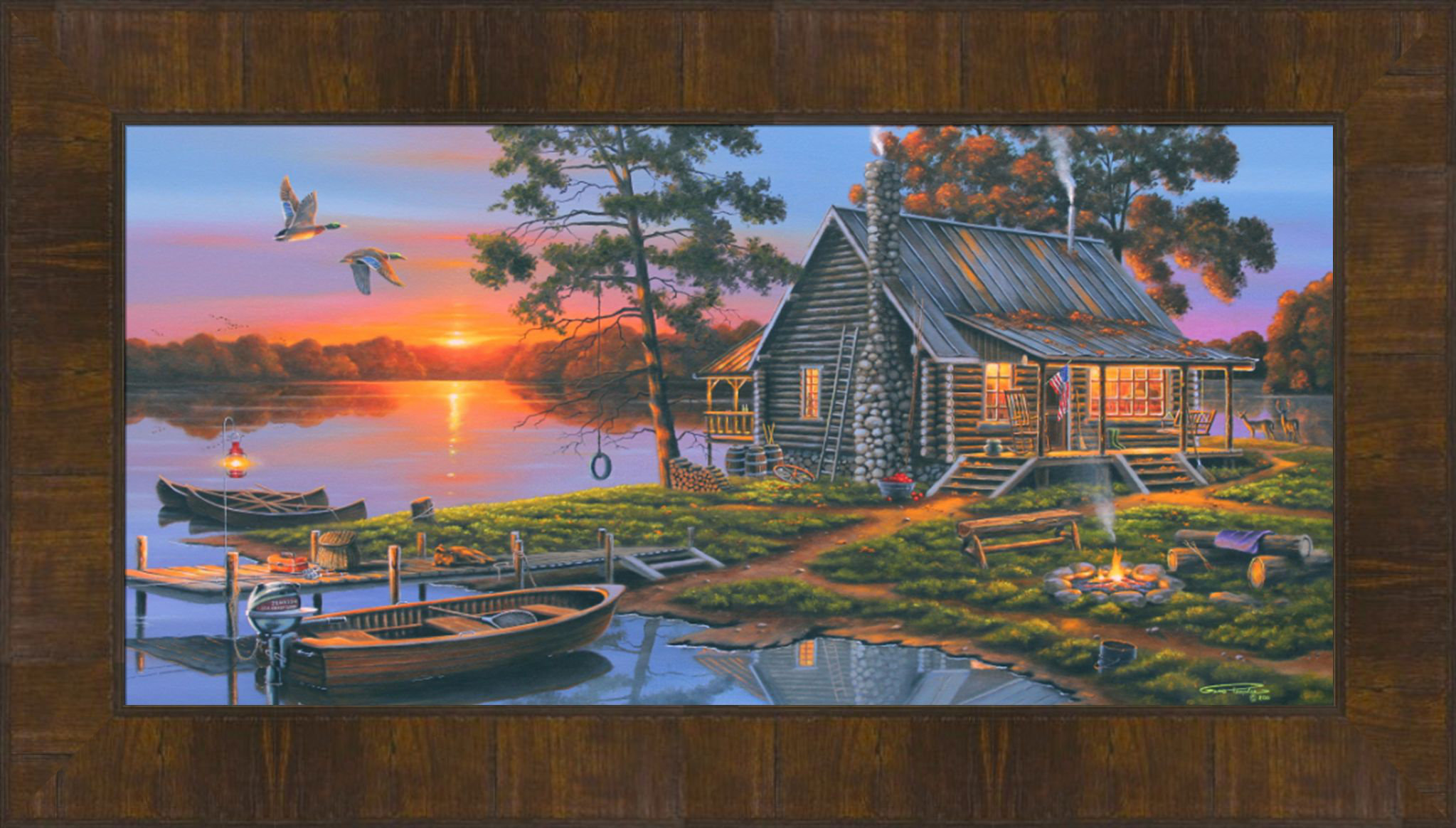 The Finishing Touch 'Morning Glory' by Geno Peoples Framed Painting ...
