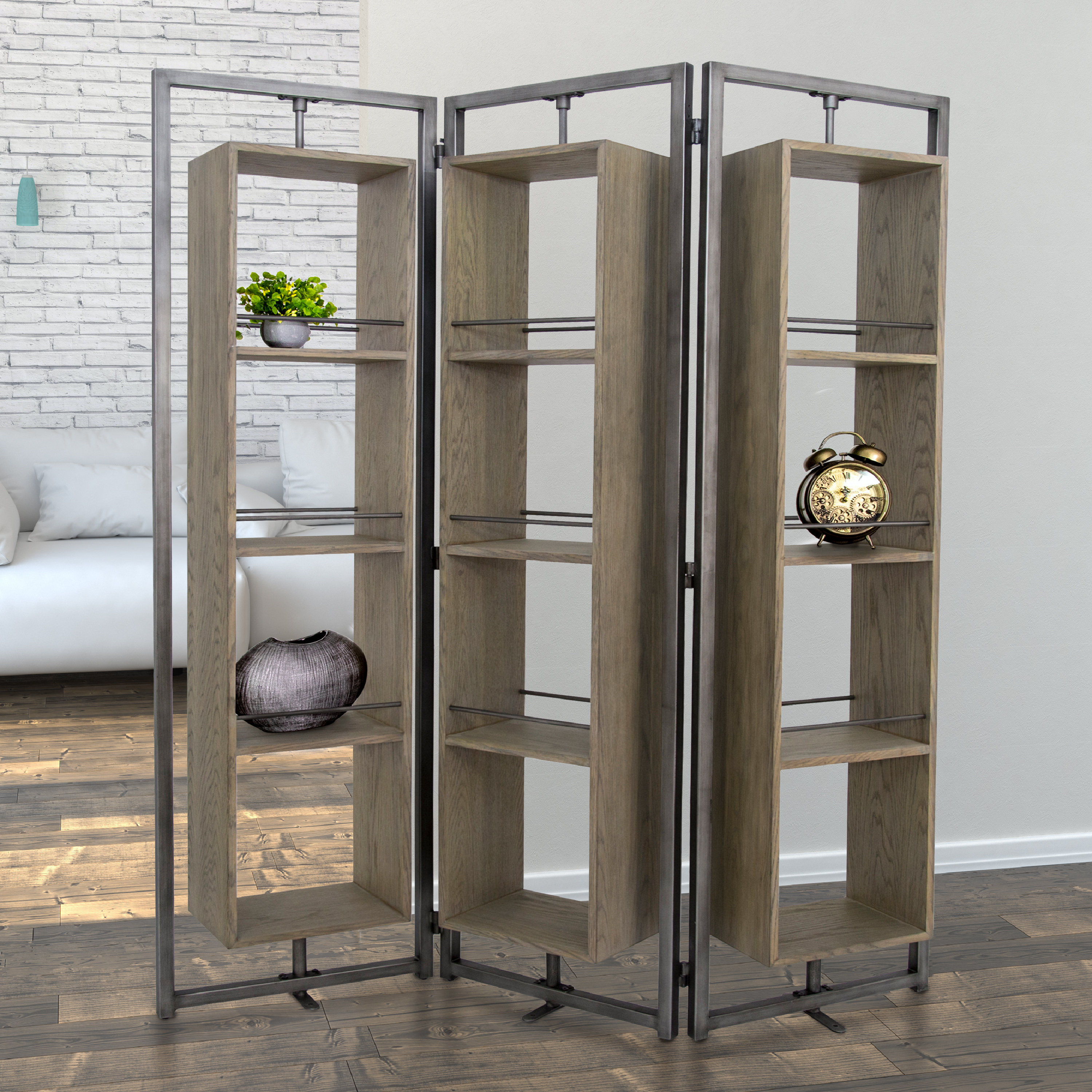 Williston Forge Orkney 75"H x 64"W Rotating Shelving Unit | Wayfair