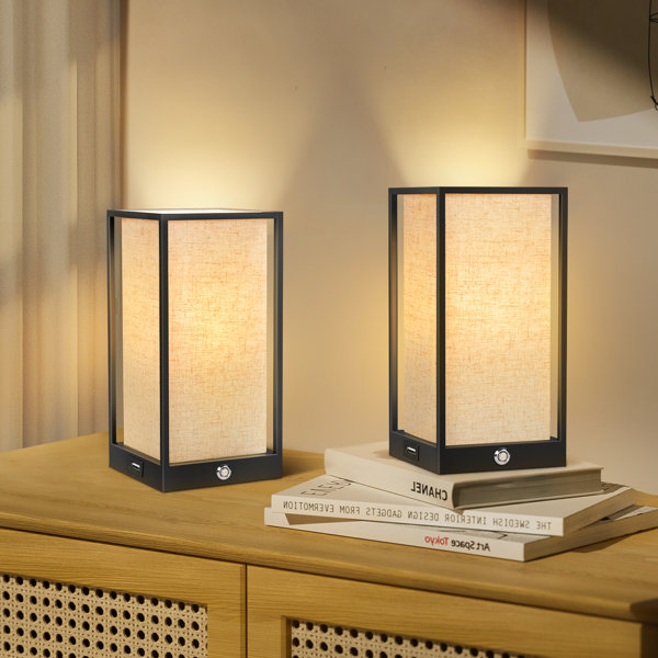 17 Stories Tanashia Metal USB Table Lamp with Touch Control (Set of 2 ...