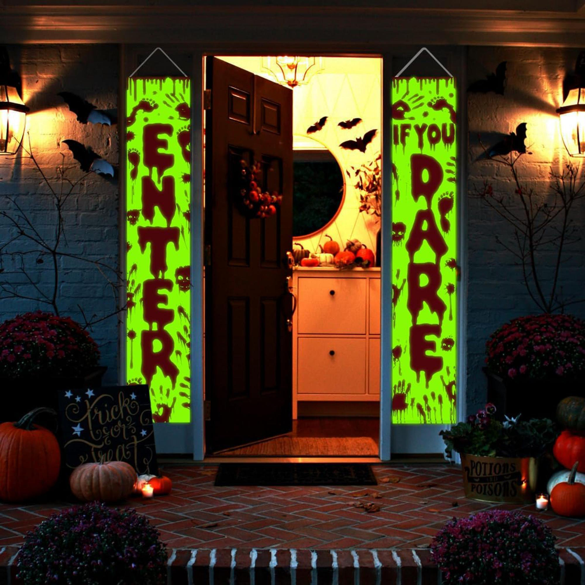 The Holiday Aisle® Halloween Decorations Outdoor: 8Pcs "If You Dare ...