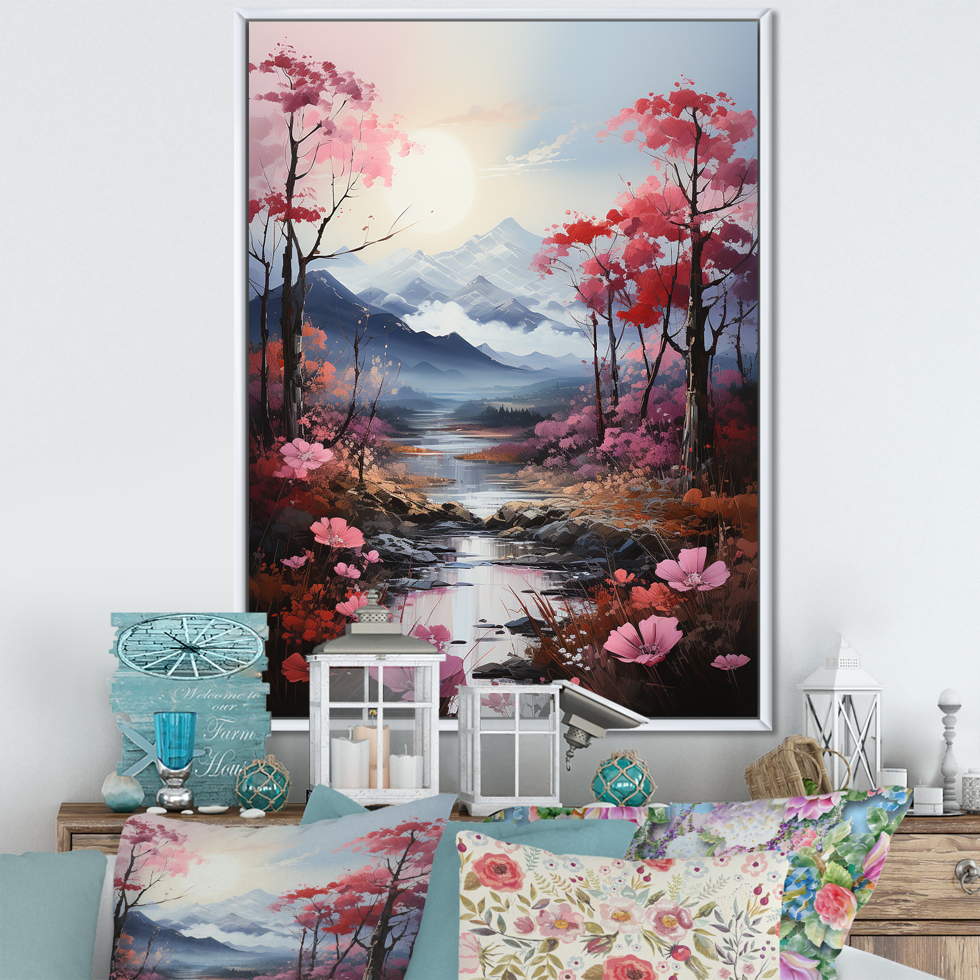 Millwood Pines Pink Trees Blooming In Mountain Charm II - Lakes ...